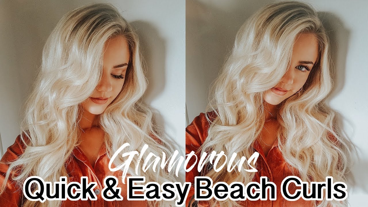 The Perfect Easy Beach Wave Glamour Curls Tutorial + GIVEAWAY! - YouTube