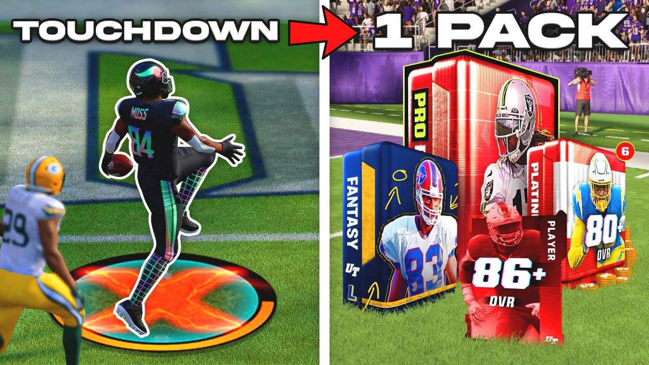 I Opened A Pack For EVERY Touchdown I Scored - YouTube