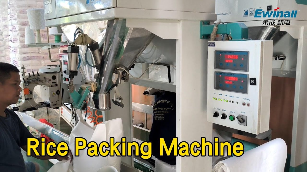 Fast Speed Rice Packing Machine 1.1 KW 15 tons / hour For Rice Mill ...