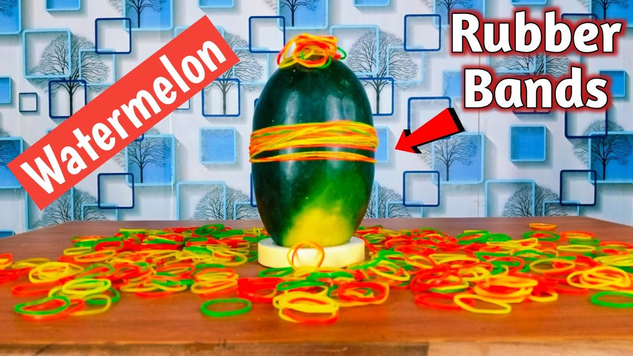 Watermelon Vs Rubber Bands । तरबूज का तो बैंड बज गया 🙃 Shock 🫨 - YouTube