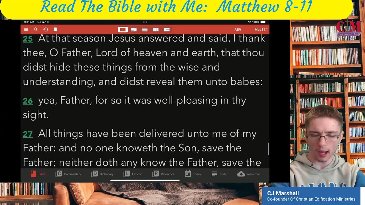 10/04/2024 Let's read together Matthew 8-11 - YouTube