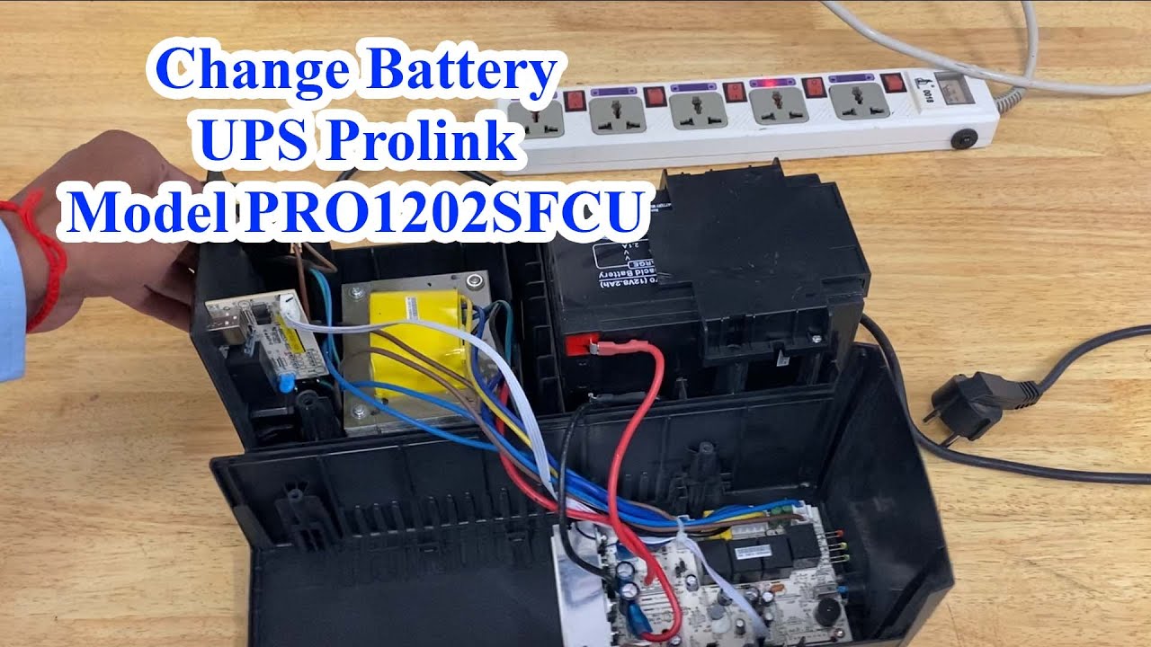 How to Change Battery UPS Prolink Model Pro1202sfcu - YouTube