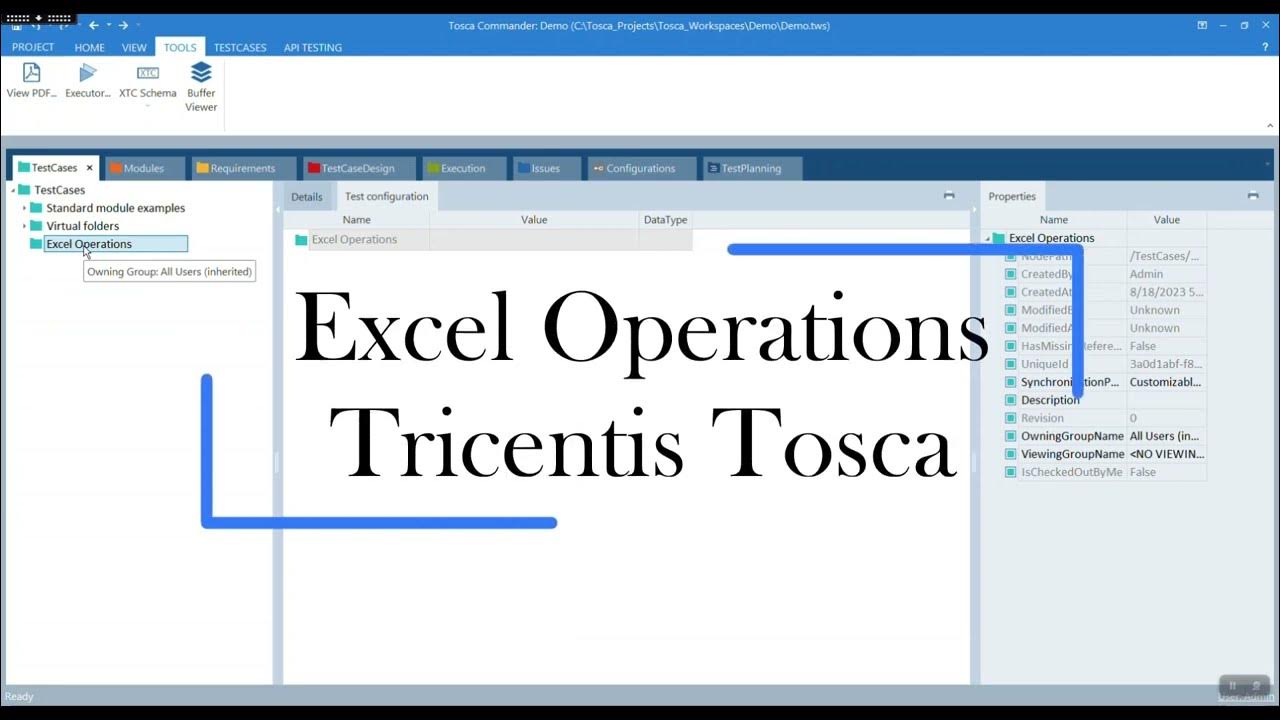 Excel Operations - Tricentis Tosca - YouTube