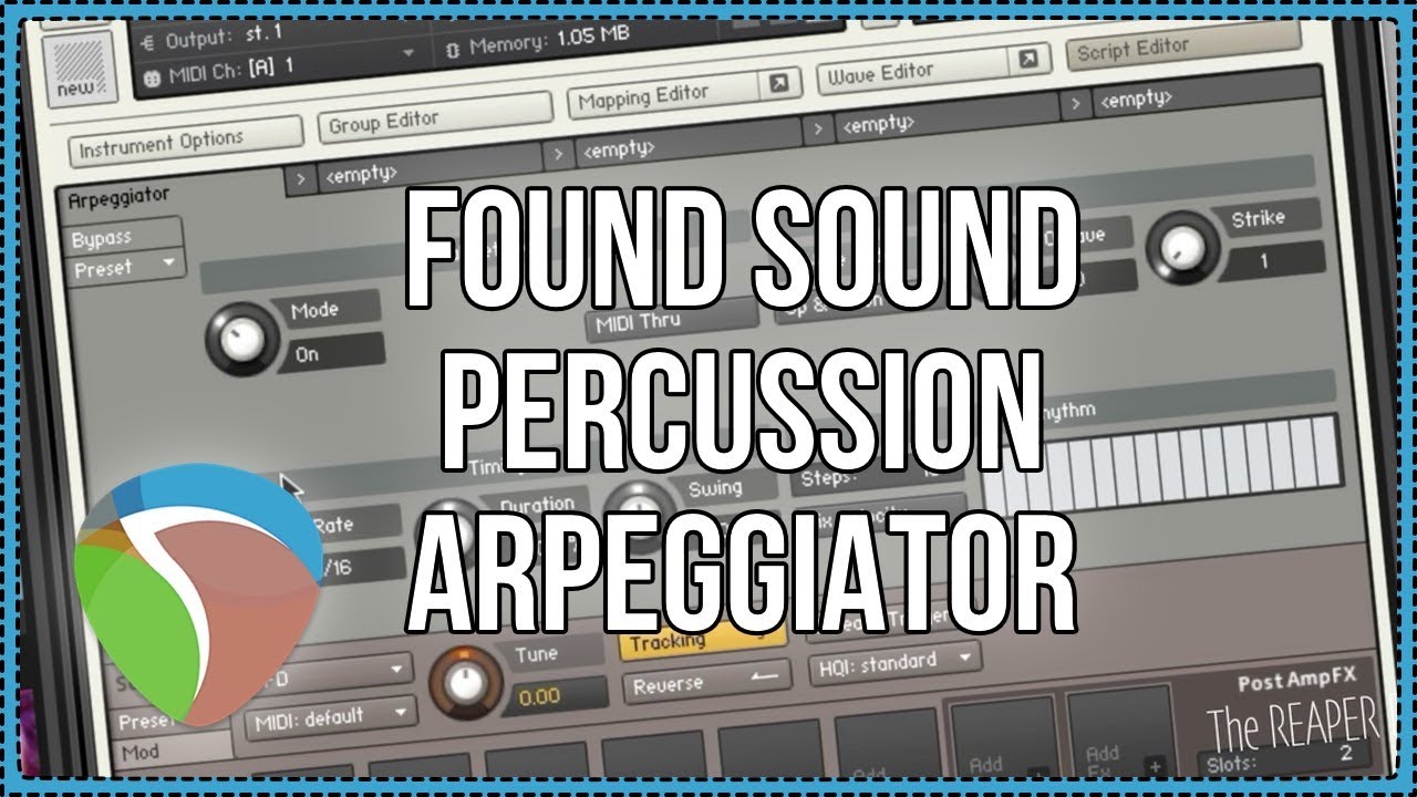 Found Sound Percussion Arpeggiator | REAPER and Kontakt 5 - YouTube