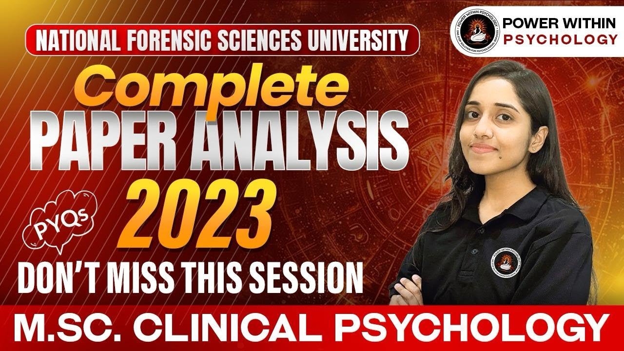 MSc Clinical Psychology | NFAT 2023 Previous Year Paper for National ...