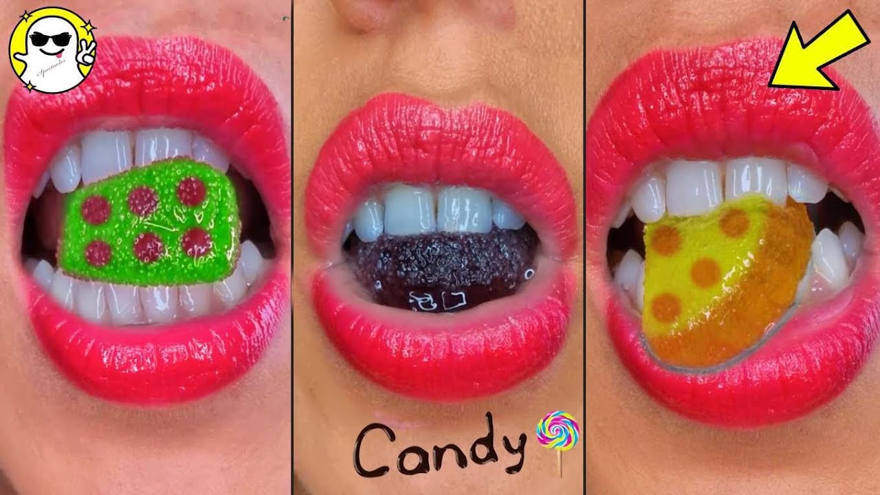 ASMR Satisfying tik-tok jelly fruit candy challenge compilation Mukbang ...