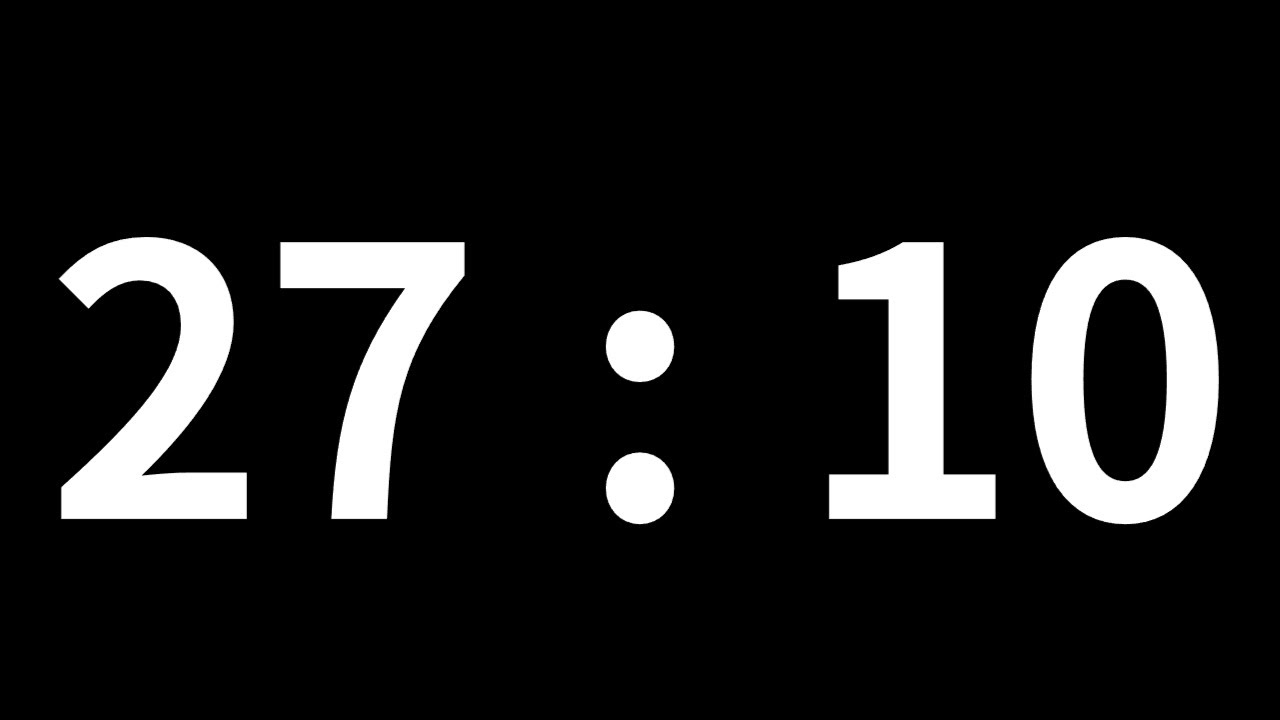 27분 10초 타이머 27minute 10second timer 1630 second timer - YouTube