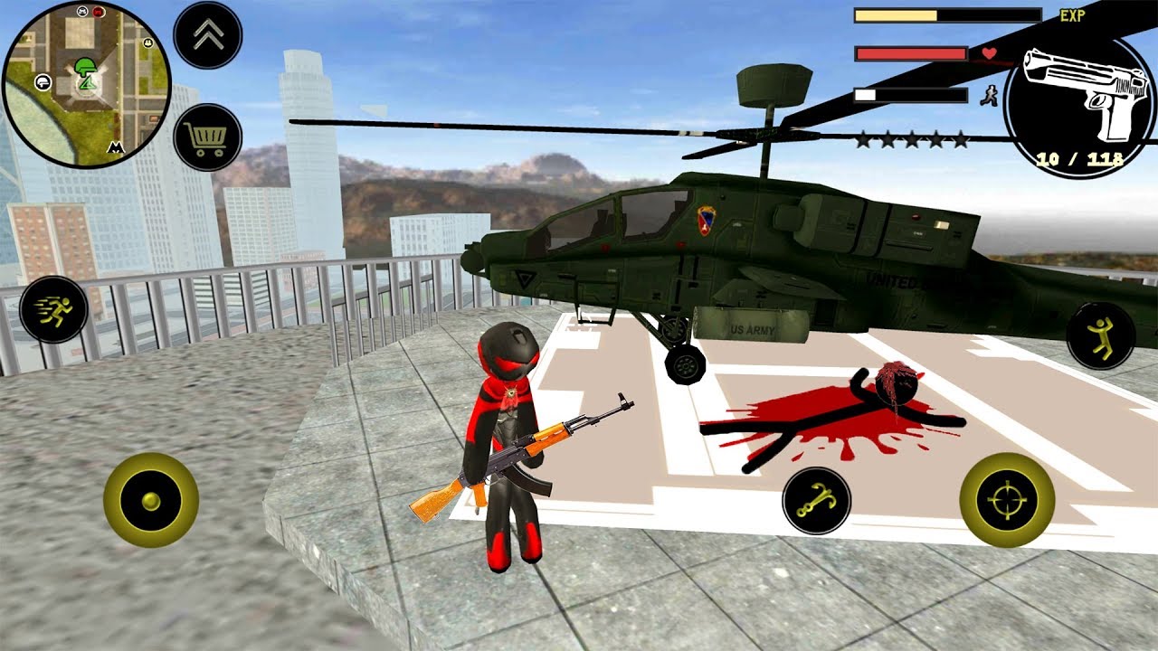 Stickman Rope Hero - Open World Game (by Naxeex LLC) Android Gameplay ...