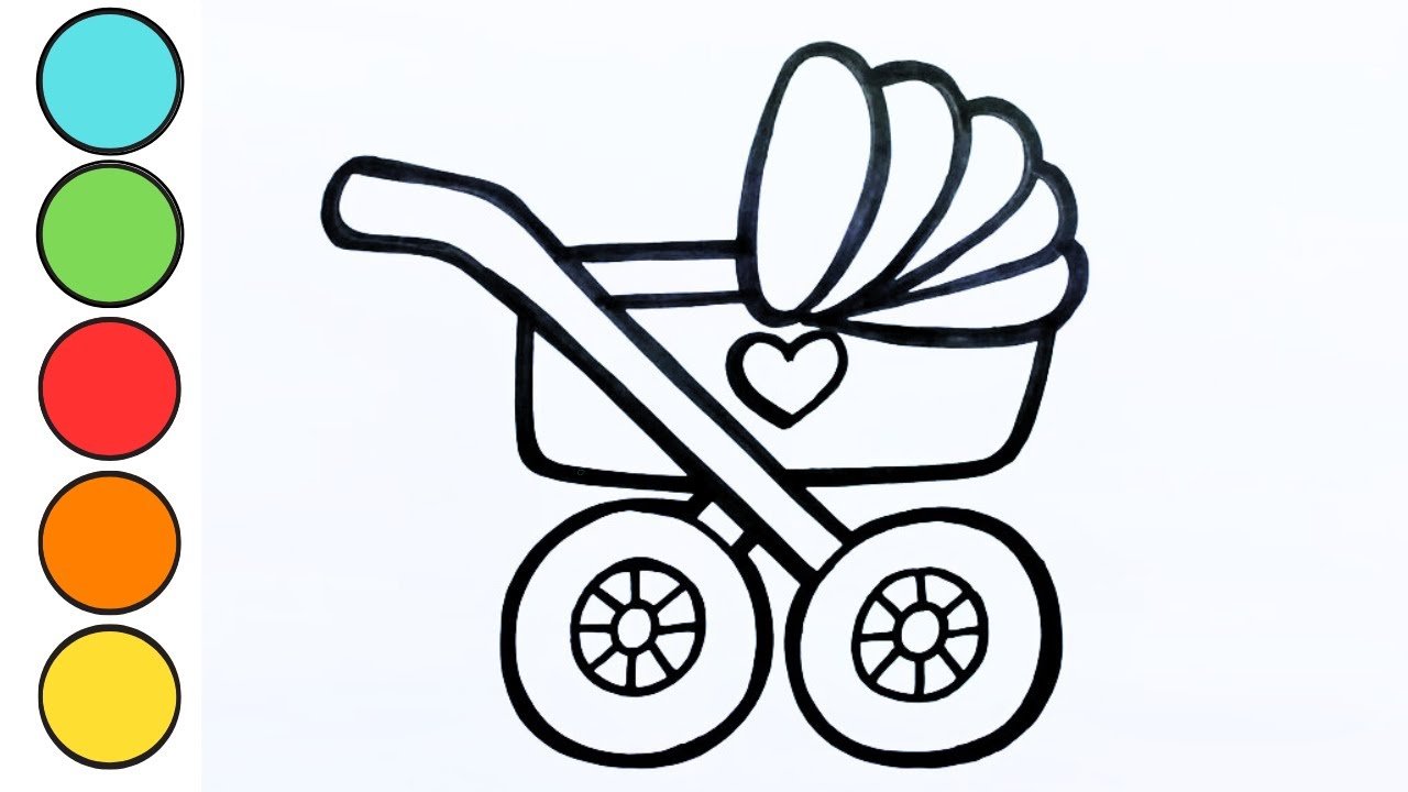 Stroller Drawing, Painting, Coloring for Kids and Toddlers Let's Draw ...