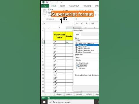 interview question superscript format in Excel #shorts #excel #exceltips #exceltutorial #msexcel ...