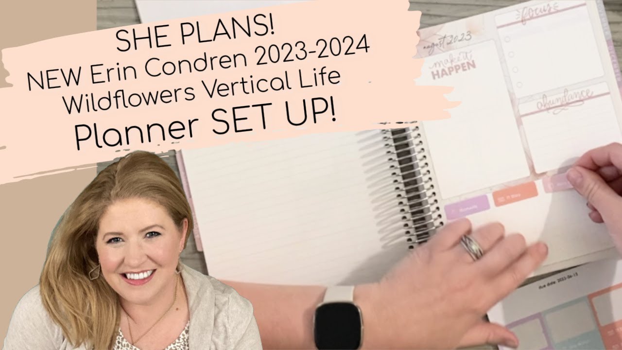 Set Up & Move In New Erin Condren 2023-24 Wildflowers Planner How I ...