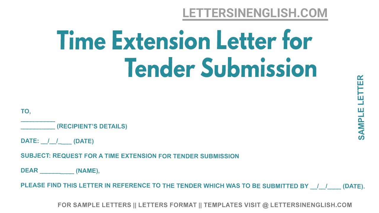 Time Extension Letter For Tender Submission Sample Letter Of Time time-extension-letter-for-tender-submission-sample-letter-of-time