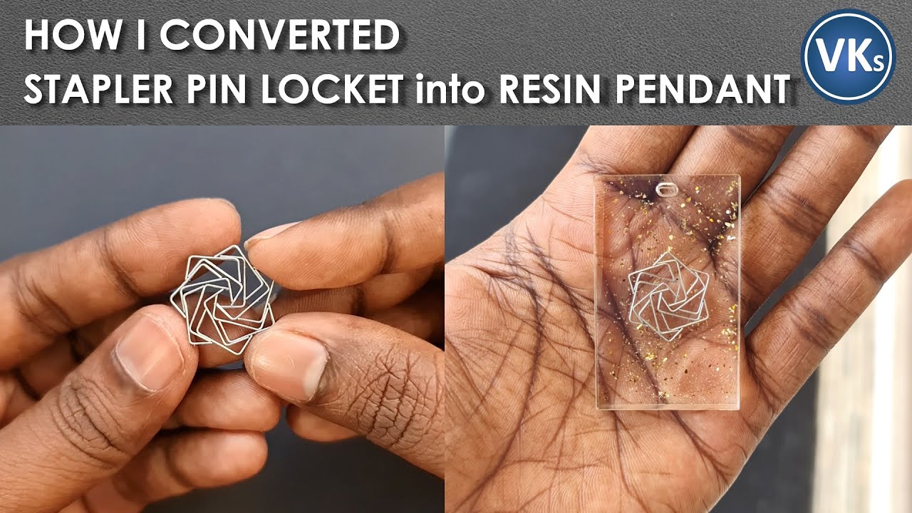 How I Converted Stapler Pin Locket into a Resin Keychain Pendant ...