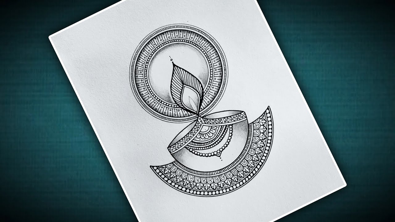 Diwali Drawing Easy | Diwali Diya Drawing |Diwali Diya Drawing with ...