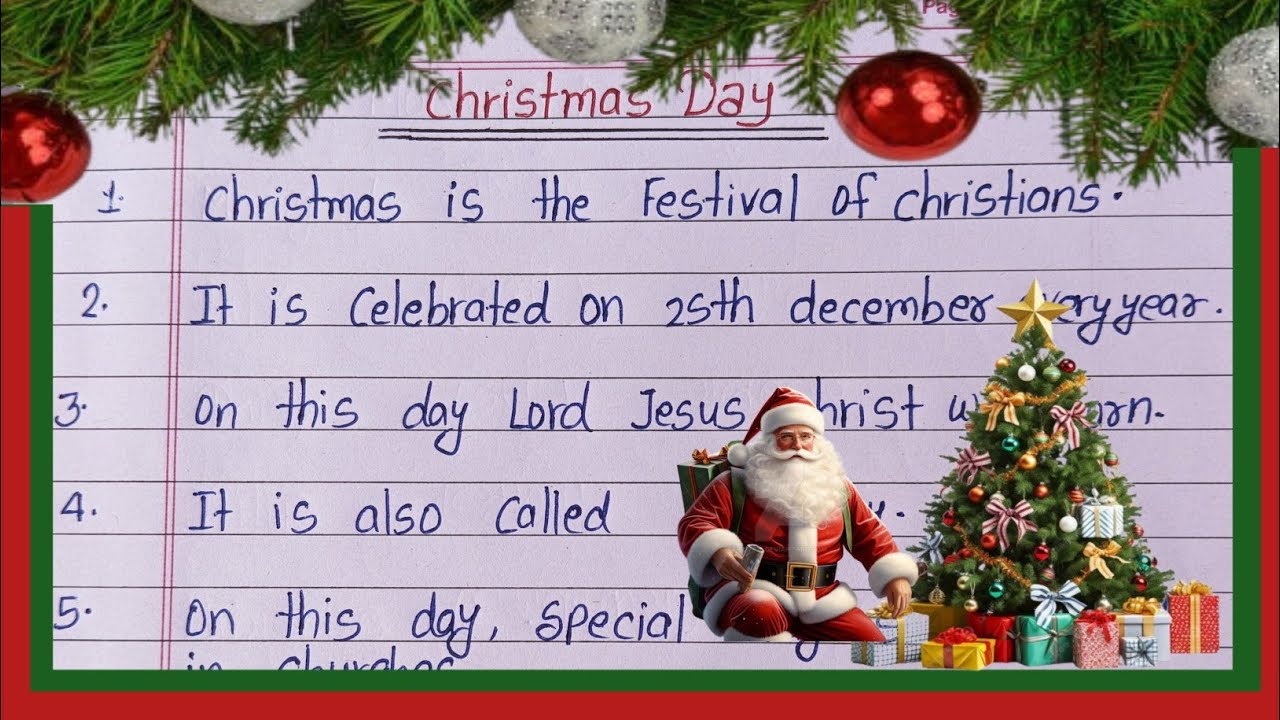 10 lines on Christmas festival | Christmas Essay in English | Christmas ...