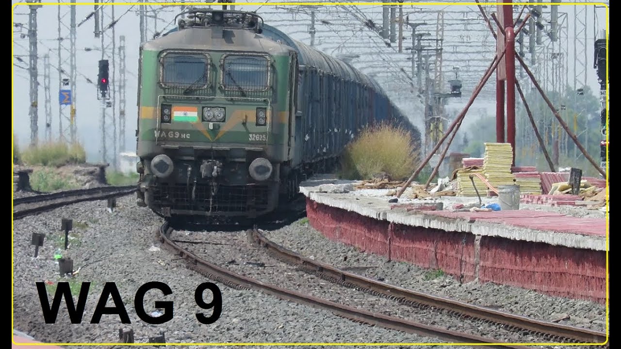 Beautiful WAG 9 Locomotive taking a Steep Curve || INDIAN RAILWAYS ...