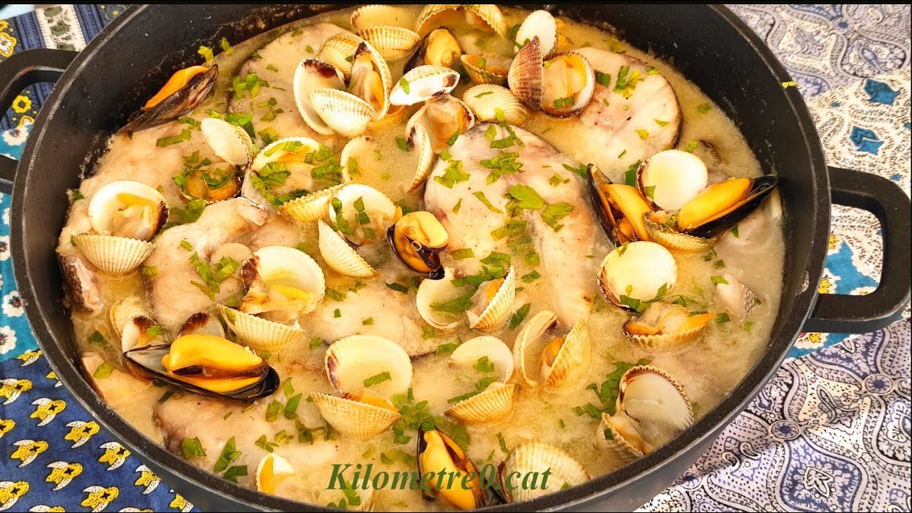 Suquet de espetón (barracuda) con berberechos / Recetas de cocina - YouTube