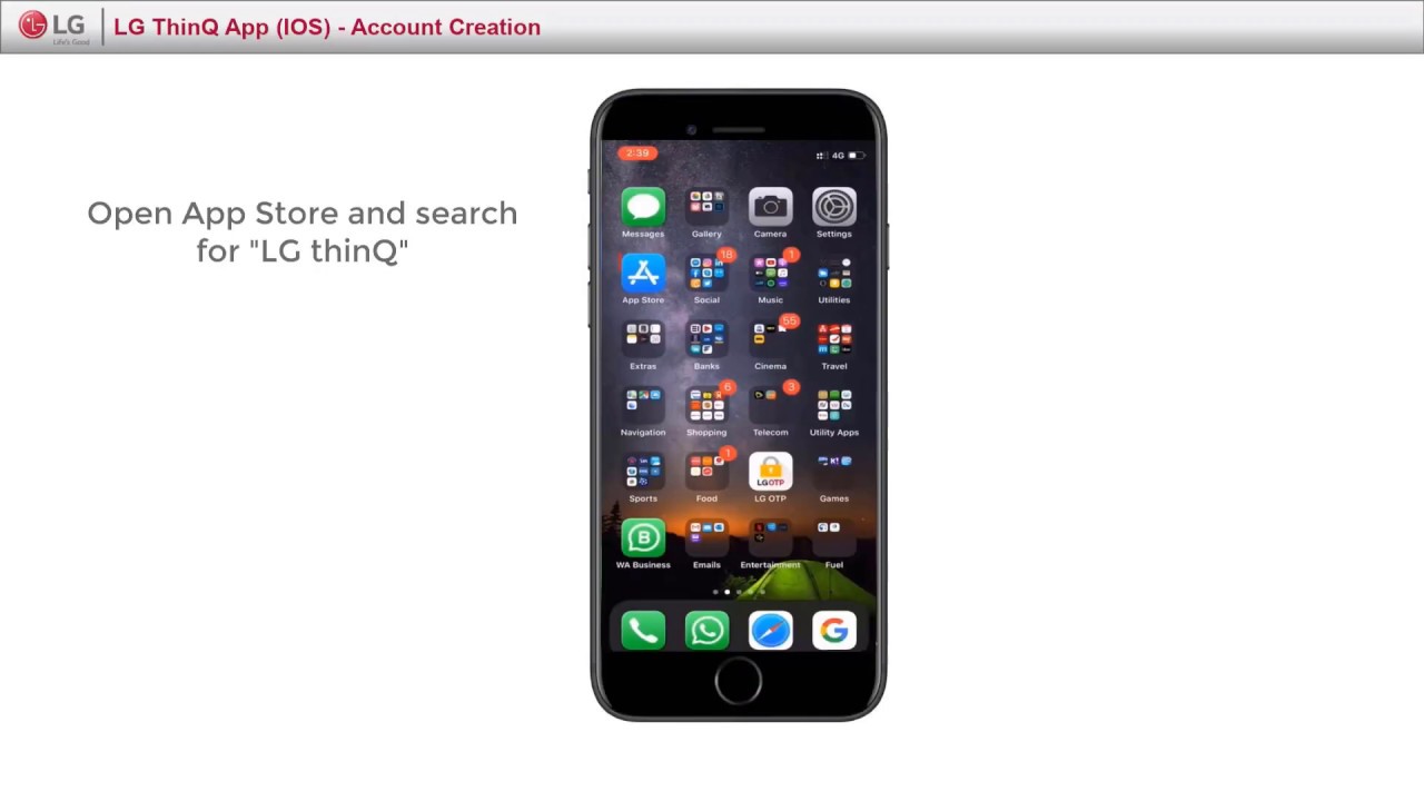 LG ThinQ App(iOS) - Account Creation - YouTube