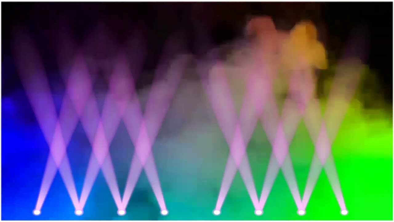 DJ lights background, DJ Disco lights effects. lighting green screen ...