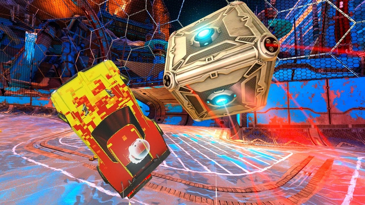 GIANT CUBE ROCKET LEAGUE - YouTube