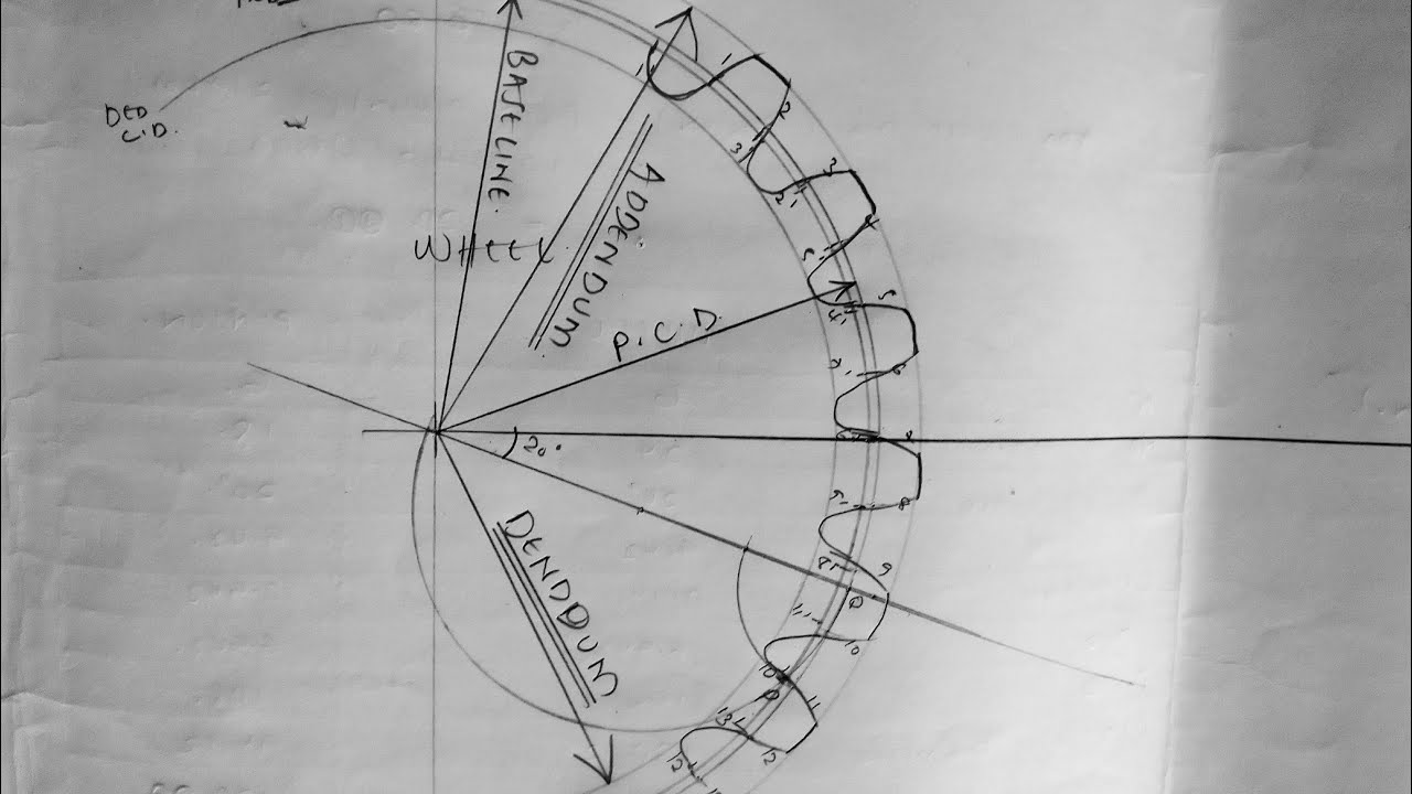 How to 💕construct a gear profile || A KNEC past paper question ...