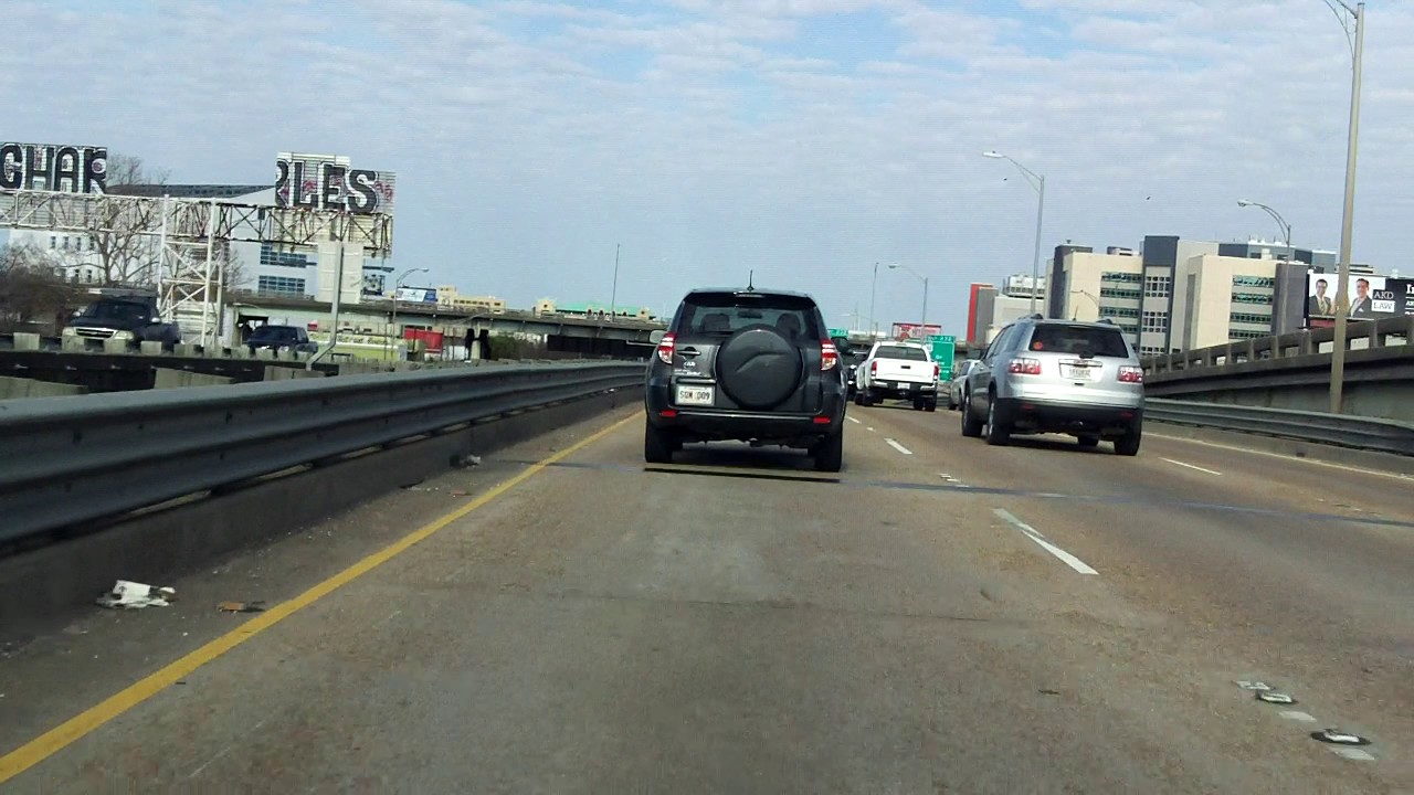 New Orleans Freeway Tour inbound/westbound - YouTube