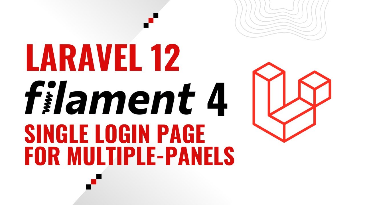 Custom Single Login Page for Multi Filament Panels in Laravel 12 - YouTube