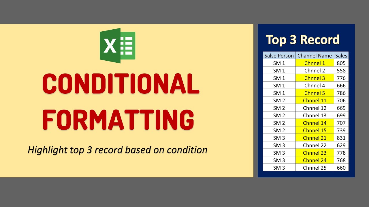 Highlight Top 3 Record Basis On Conditions In Excel Conditional Highlight Top 3 Record Basis On Conditions In Excel Conditional