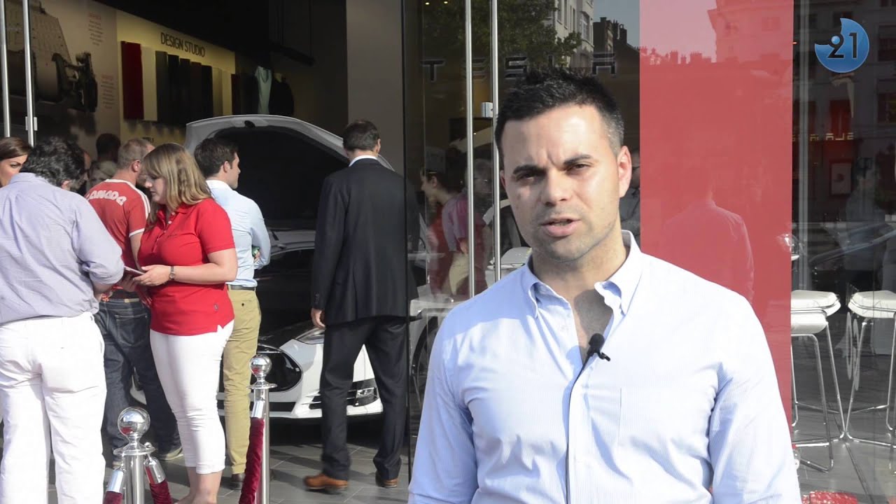 1st Tesla store in Belgium with Bryan Batista, EU Sales Director - YouTube