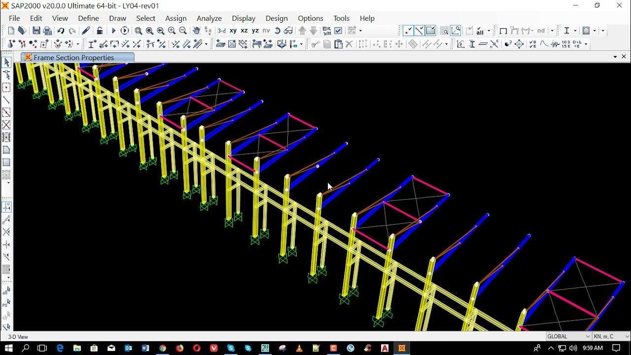 how to design sap2000 of steel structural building - YouTube