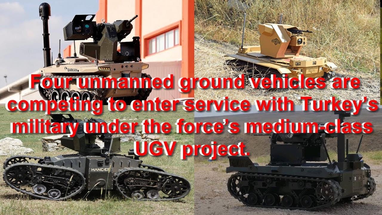 Four robotic vehicles compete for Turkish military contract - YouTube