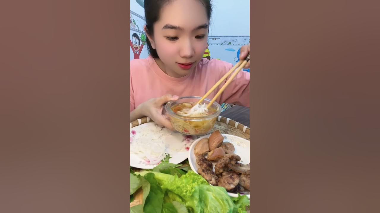 Bún Chả với mình nha ️ #mukbang #buncha - YouTube