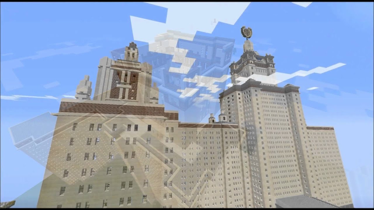 Minecraft Timelaps lomonosov moscow state university - YouTube