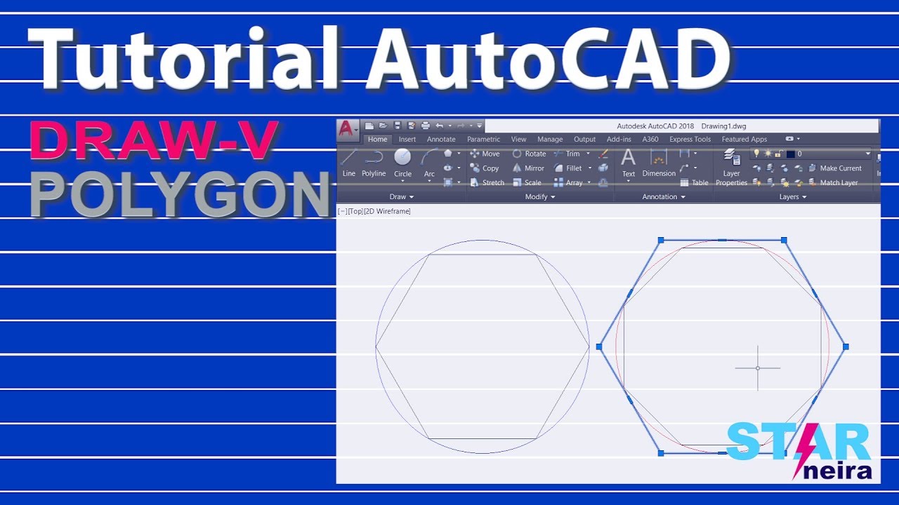 AUTOCAD | TUTORIAL BELAJAR AUTOCAD - Polygon pada 2 dimensi # Basic of ...