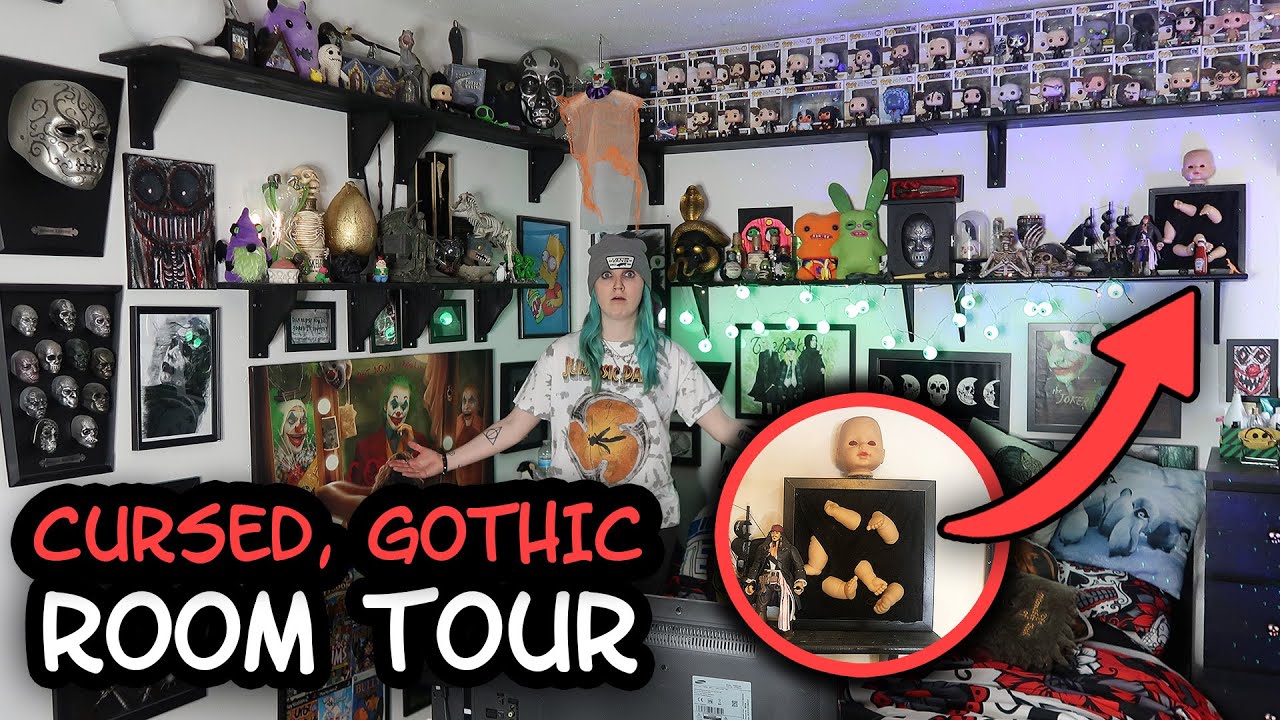 MY MASSIVE ROOM MAKEOVER! + room tour! (Gothic, Cursed Bedroom) - YouTube
