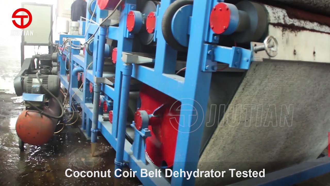 Coconut Coir Dewatering Machine Testing - YouTube