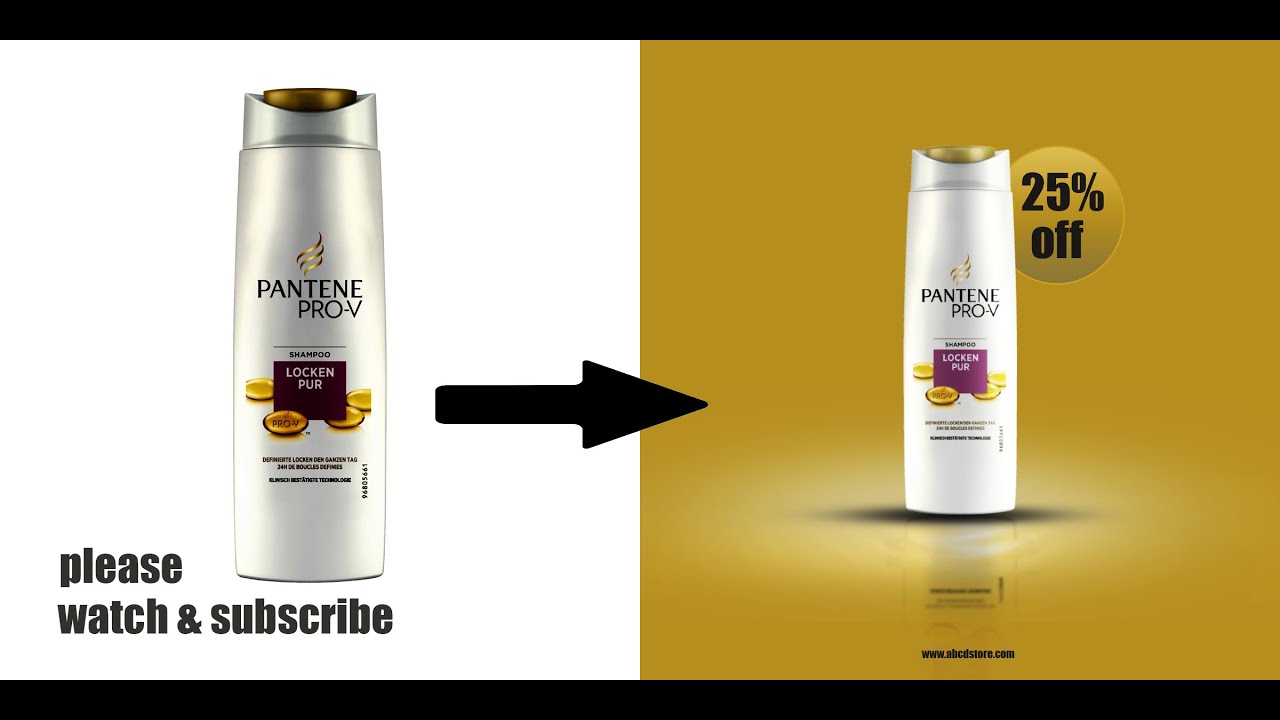 Design For Shampoo Bottle Promo in Photoshop Water Ripple Effect - YouTube