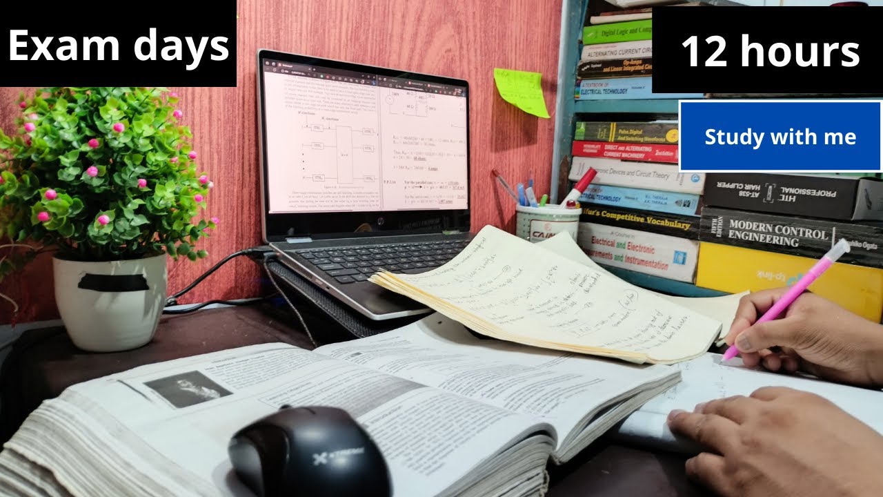 🔴12 Hours Study with me | study with me live Pomodoro | Natural Sound ...