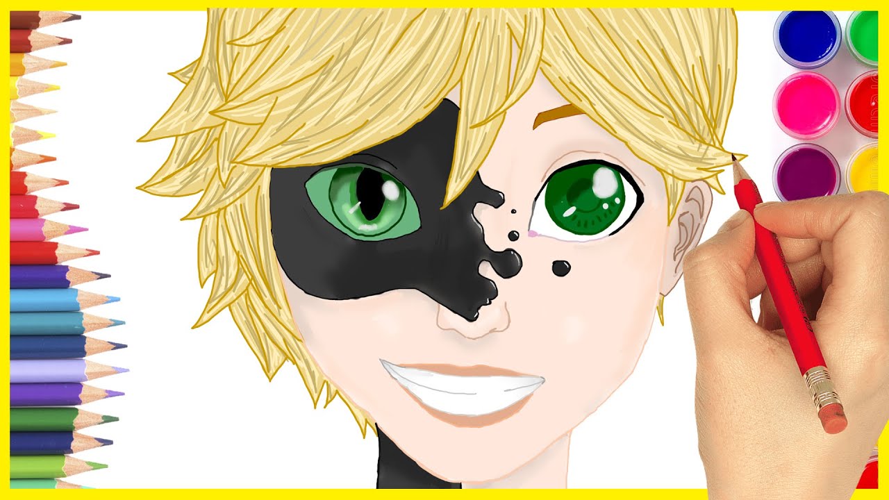 HOW TO DRAW Miraculous Ladybug & Cat Noir Adrian Agrest video - YouTube