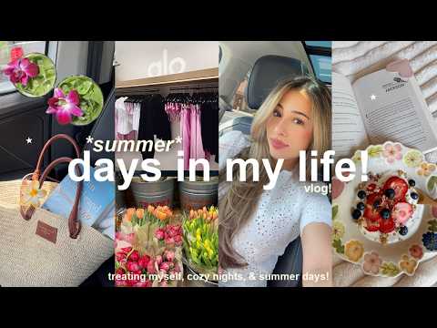 VLOG!🌺 *SUMMER* days in my life, self care, workouts, shopping & cozy nights!