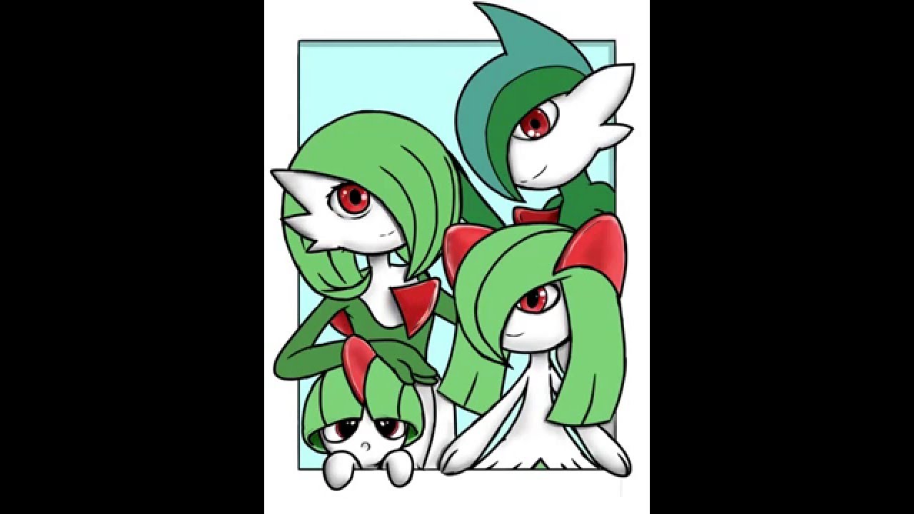 Pokemon Ralts Evolution Digital Speed Paint - YouTube