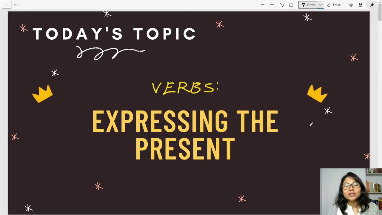 Verbs - Expressing the Present (class 8) - YouTube