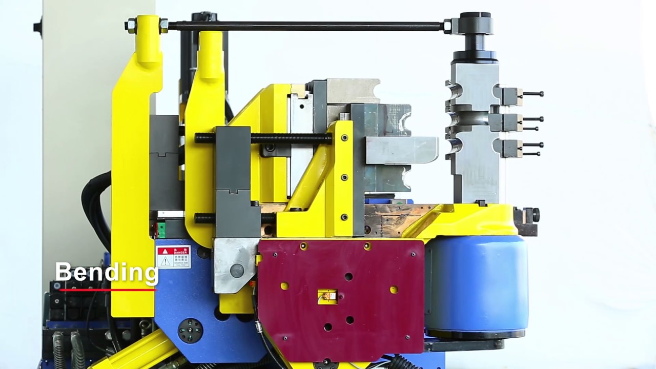 YLM tube bender-CNC65MS-LSM-5A pipe bending machine 油電彎管機 - YouTube