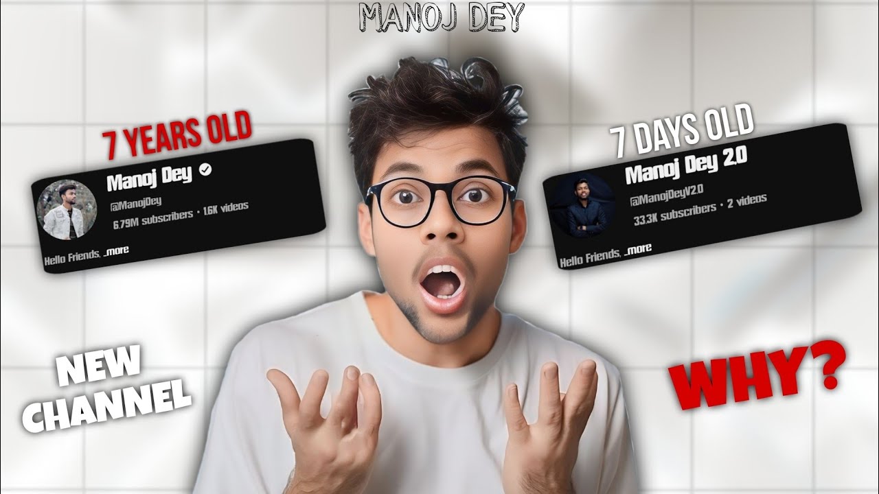 YouTube new policy🔥Why did #manojdey create a new channel? @ManojDey भी डर गए #youtube से क्यों ...