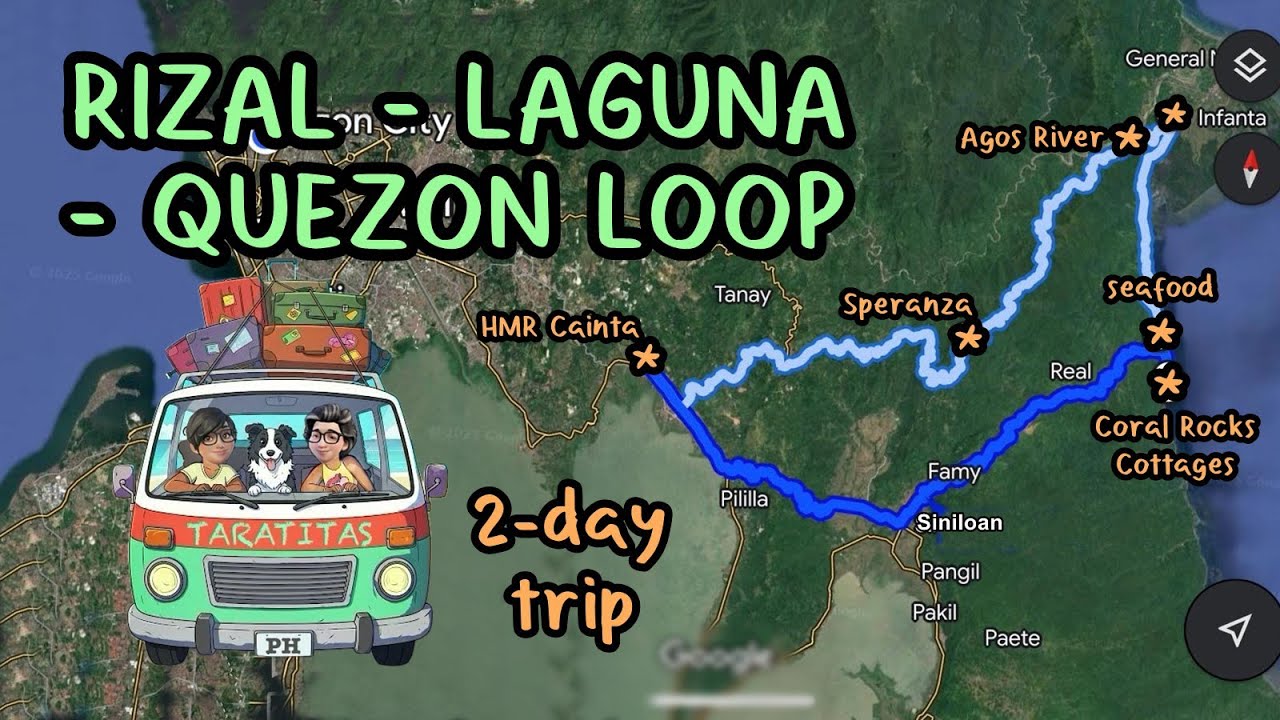 Rizal - Laguna - Quezon Road Trip 🚗 semi-Batman Loop | swimming & car ...