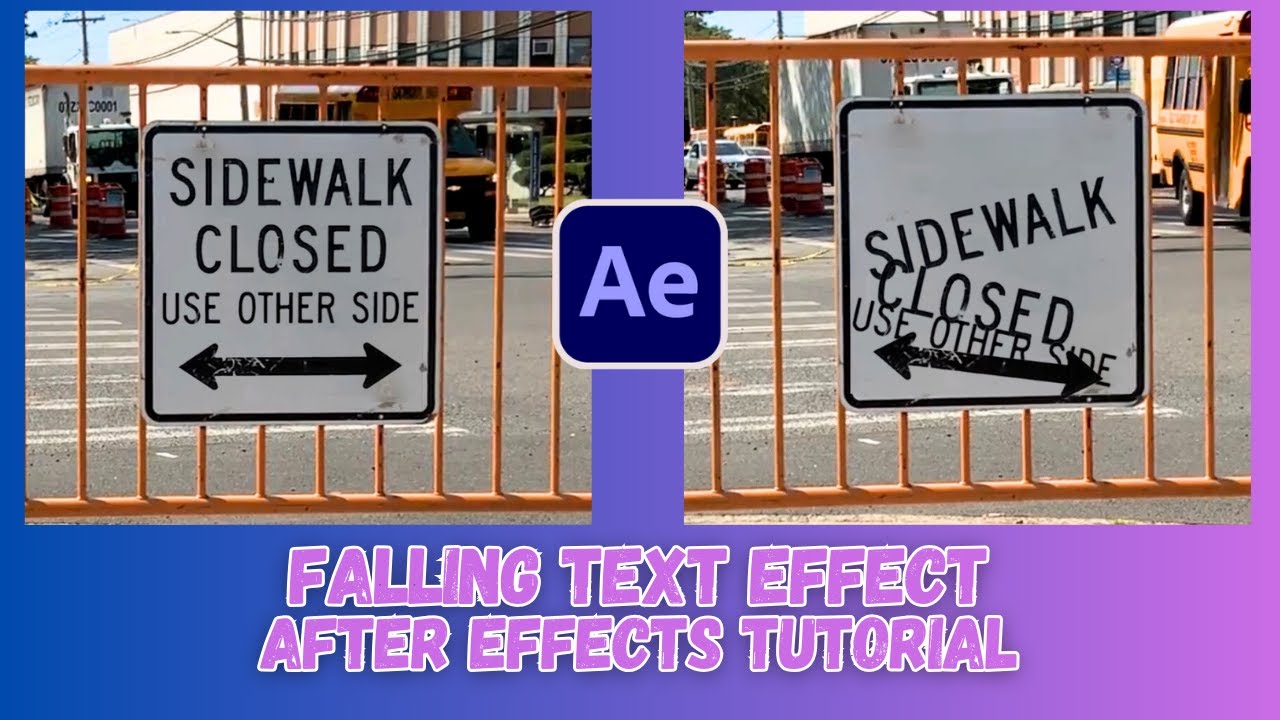 Create a Falling Text on Signboard Effect in After Effects | Step-by ...
