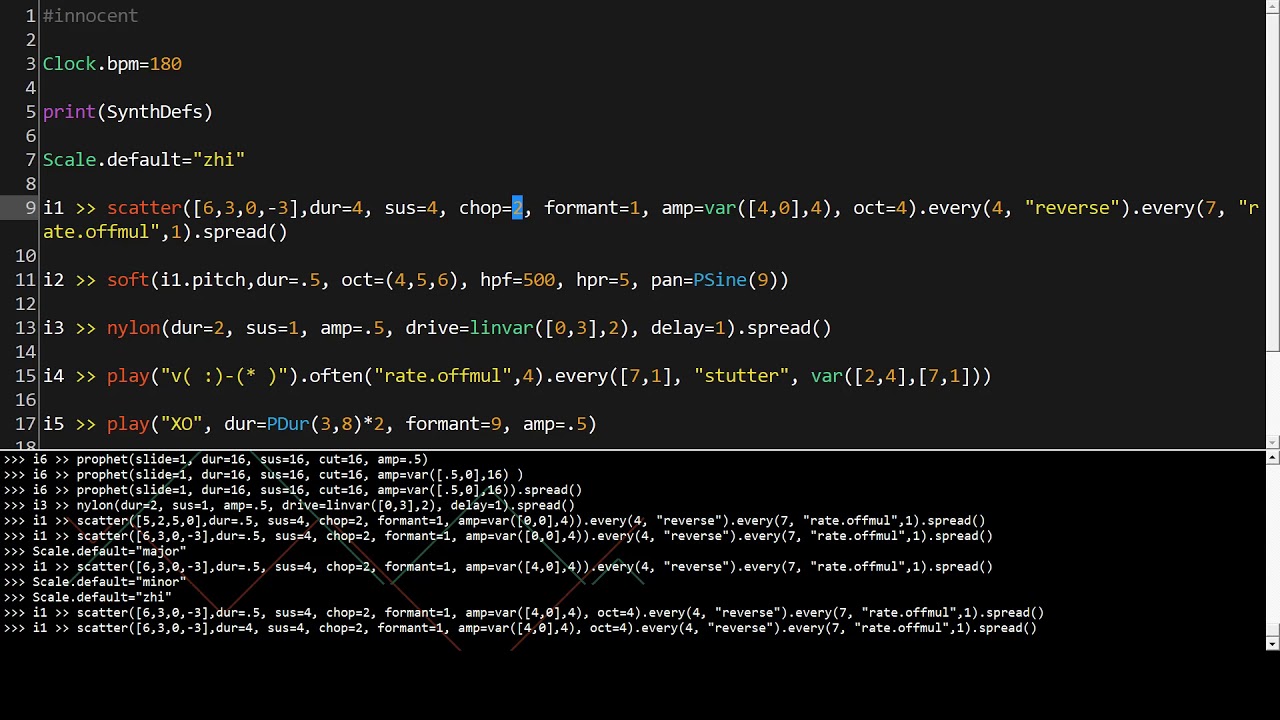 Five // Live Coding practice with FoxDot // innocent - YouTube