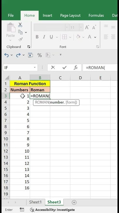 Roman Function In Excel Excel Education Computer Technology Msexcel Exceltips