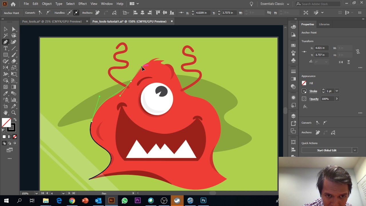 Using pen tool tutorial in Adobe Illustrator - YouTube