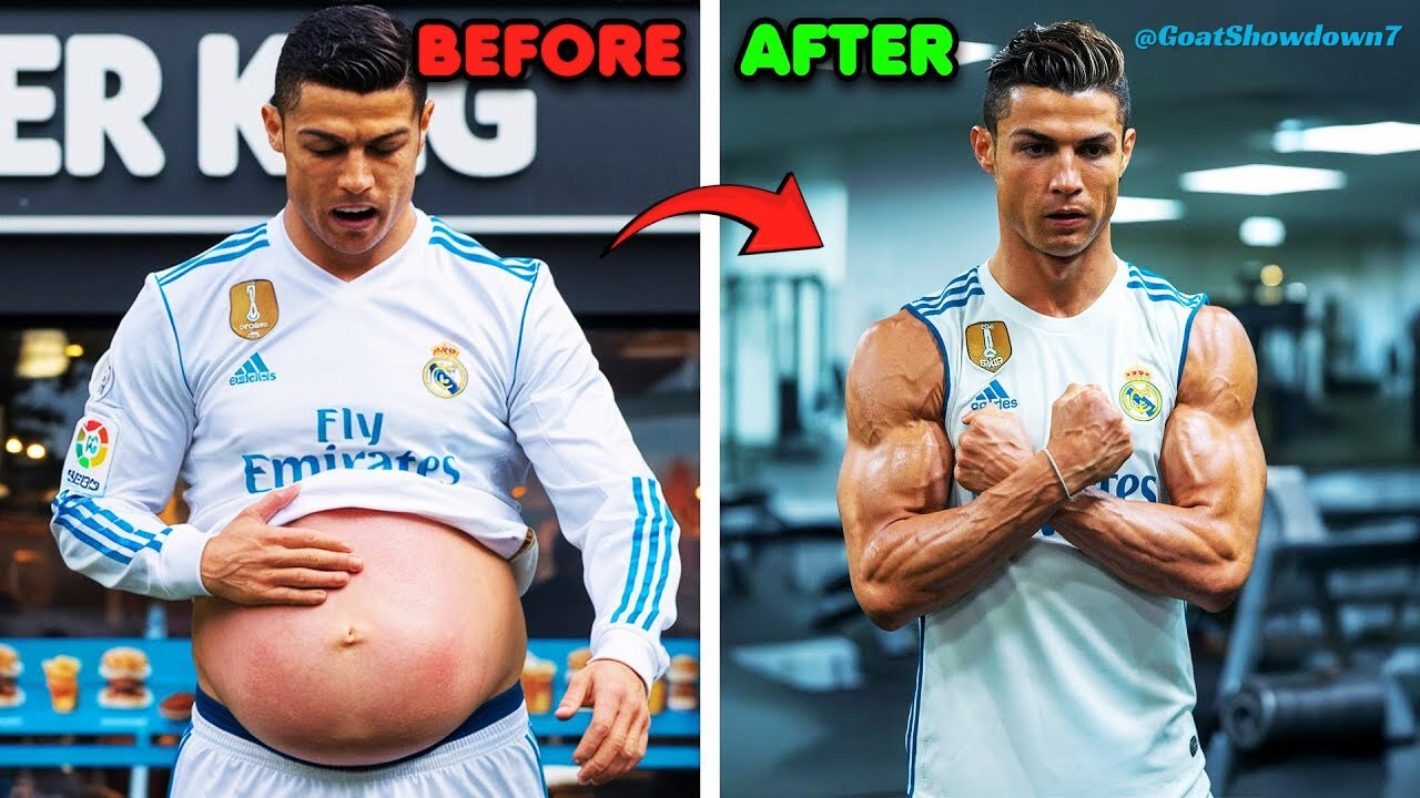 "Ronaldo's UNBELIEVABLE Bodybuilding Transformation! 💥💪" @GOATShowdown7 ...